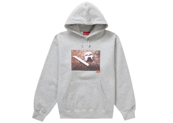 Supreme Mf Doom Hooded Sweatshirt - Heather Grey