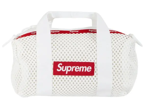 Supreme Mesh Mini Duffle Bag - White