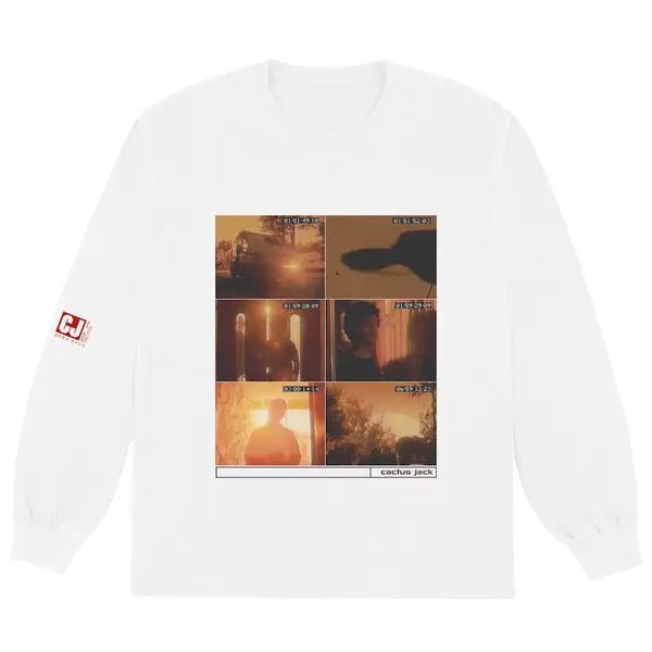 TRAVIS SCOTT Something's Coming I Long Sleeve T-shirt - White