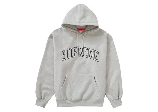 Supreme Metallic Arc Hooded Sweatshirt - Heather Grey