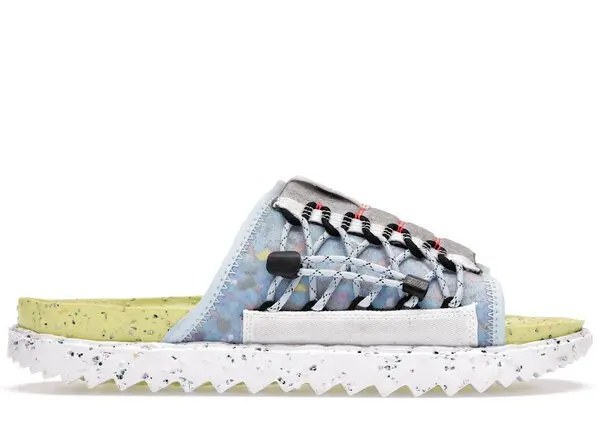 Nike Asuna Slide Grind - Light Lemon Twist/chambray Blue/black
