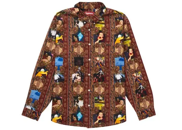 Supreme Mark Leckey Hardcore Printed Corduroy Shirt