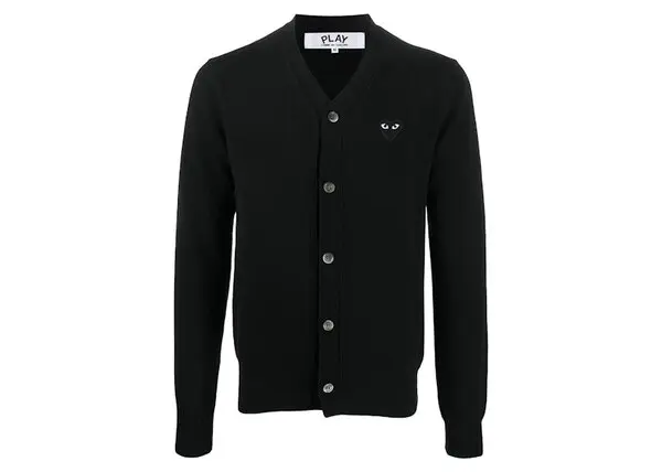 Play Comme Des Garcon Fine Knit Wool Cardigan