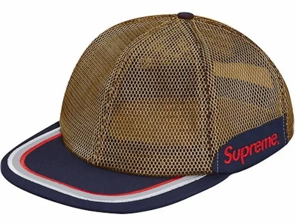 Supreme Metallic Mesh 6-panel Cap - Gold