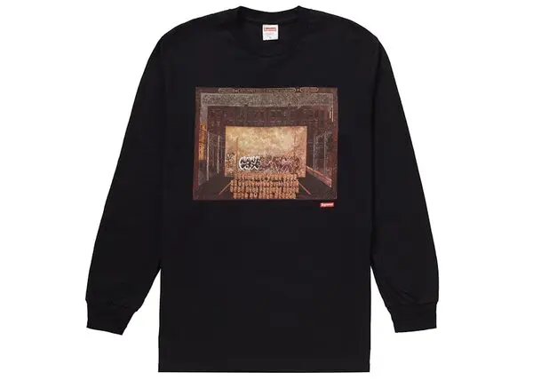 Supreme Martin Wong Attorney Street Long Sleeve Tee Shirt - Black