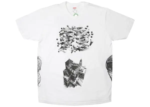Supreme Mc Escher Collage Tee Shirt - White
