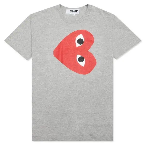 Play Comme Des Garcon Red Sideways Heart T-shirt