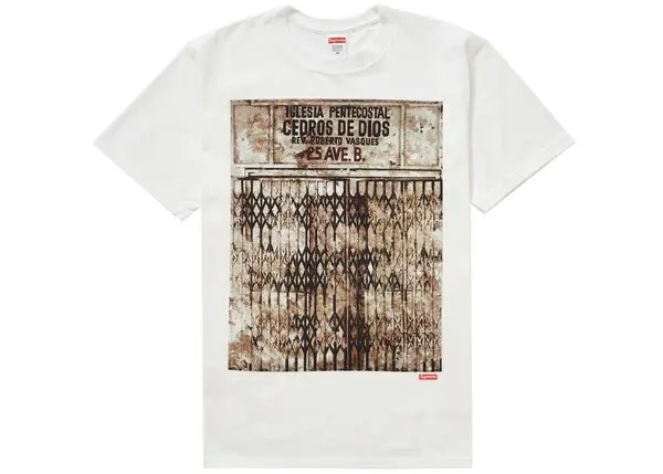 Supreme Martin Wong Iglesia Pentecostal Tee Shirt - White