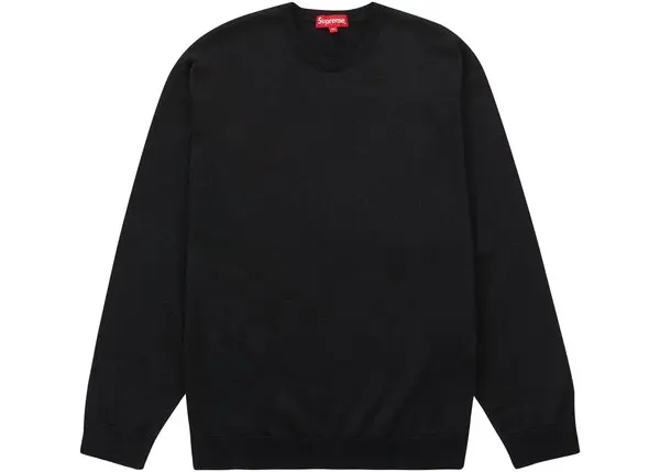 Supreme Metallic Long Sleeve Top - Black