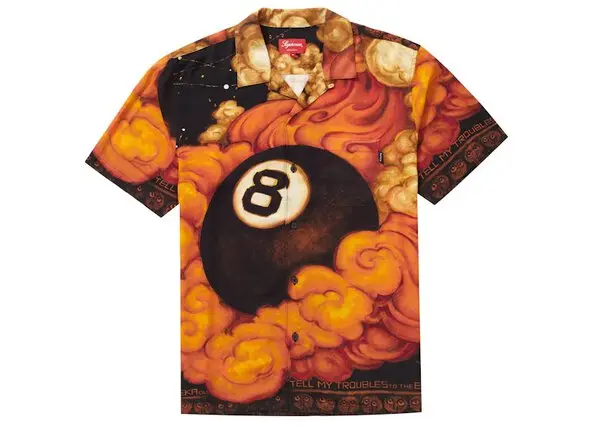 Supreme Martin Wong 8-ball Rayon Short Sleeve Shirt