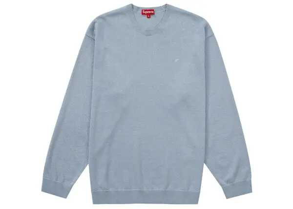 Supreme Metallic Long Sleeve Top - Light Slate