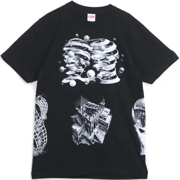 Supreme Mc Escher Collage Tee Shirt - Black