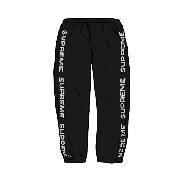 Supreme Metallic Rib Sweatpant - Black