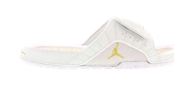JORDAN Hydro Ovo Slides - Summit White/metallic Gold