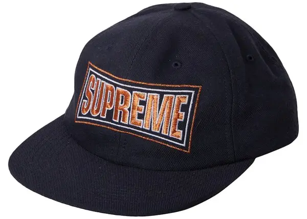 Supreme Metallic Arc 6-panel Cap - Navy Blue