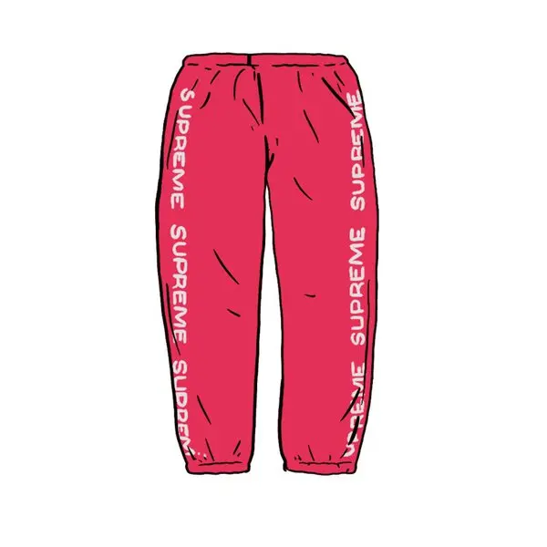 Supreme Metallic Rib Sweatpant - Fuschia