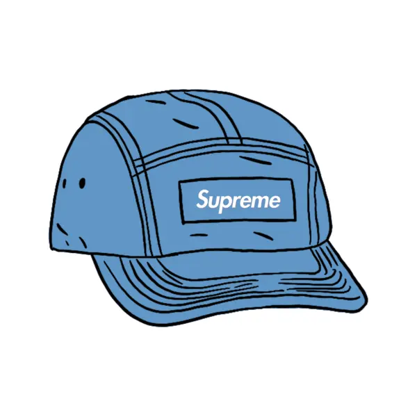 Supreme Mesh Seersucker Camp Cap - Blue
