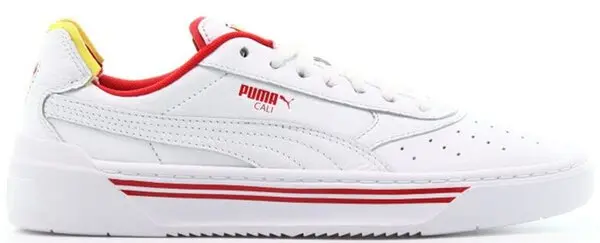 PUMA Cali0 Drive Thru Sneakers - White/red/yellow
