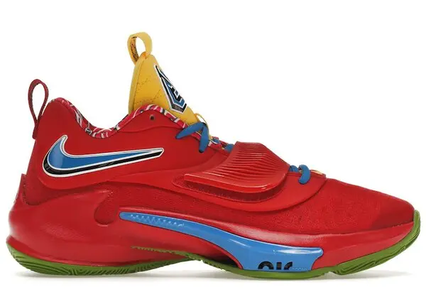 Nike Zoom Freak 3 Nrg Uno Sneakers - Action Red/white/green Bean