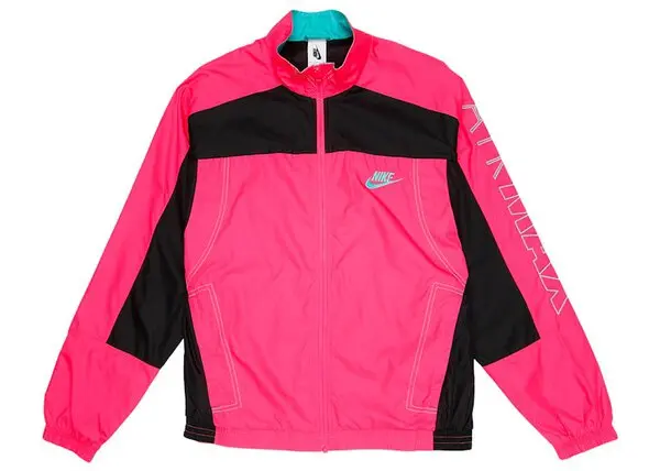 Nike X Atmos Nrg Vintage Patchwork Track Jacket - Pink/black/hyper Jade