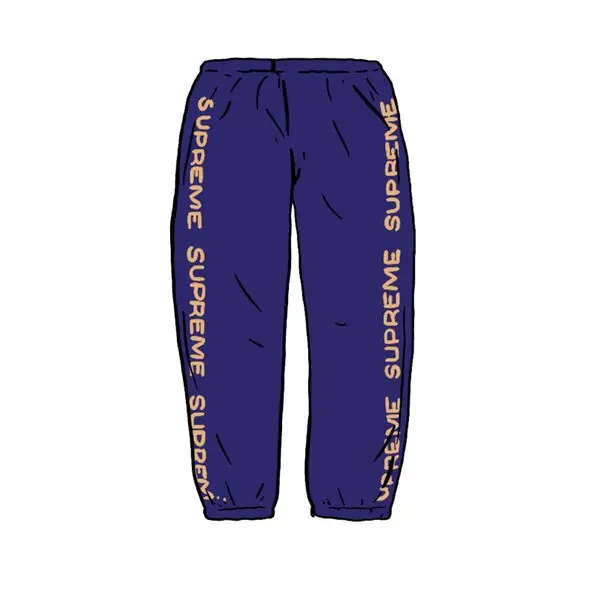 Supreme Metallic Rib Sweatpant - Dark Royal