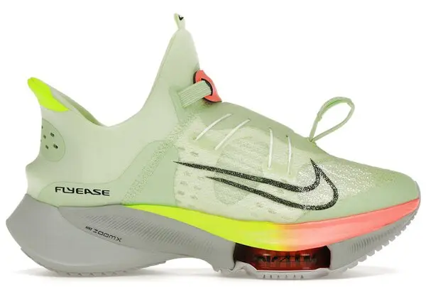 Nike Air Zoom Tempo Next% Flyease Sneakers - Barely Volt/hyper Orange/photon Dust