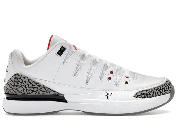Nike Zoom Vapor Aj3 Sneakers - White/fire Red/cement Grey