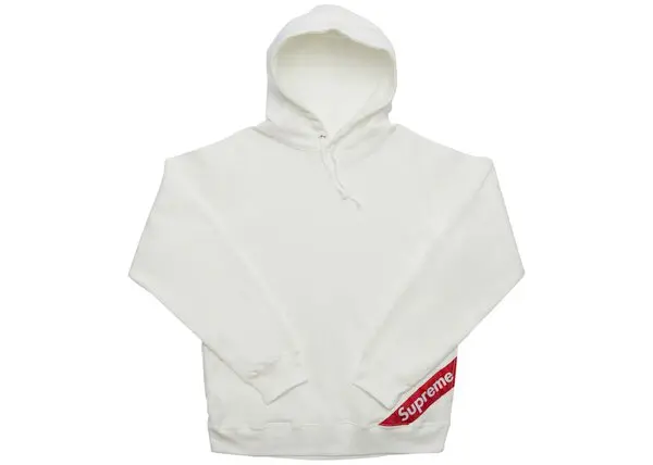 Supreme Corner Label Hooded Sweatshirt - White