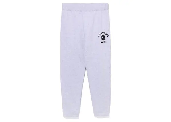 BAPE College Wide Fit Sweat Pants - Light Grey