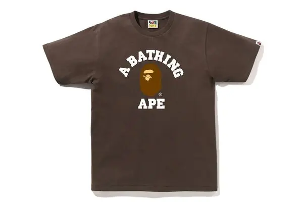 BAPE College Tee Shirt - Brown