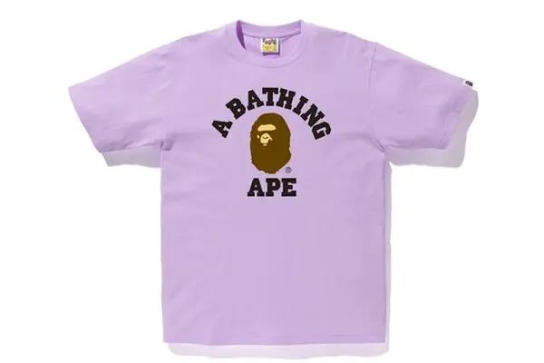 BAPE College Tee Shirt - Purple