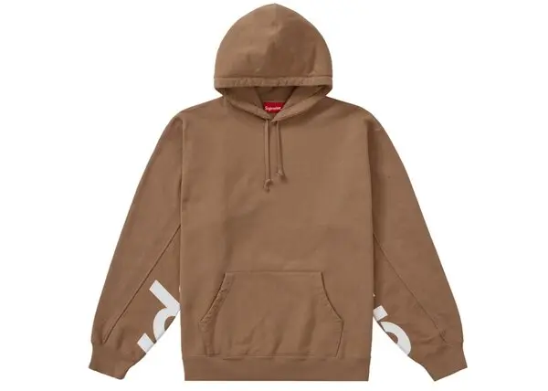 Supreme Cropped Panels Hooded Sweatshirt - Light Brown