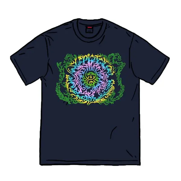 Supreme Crest Tee Shirt - Navy Blue