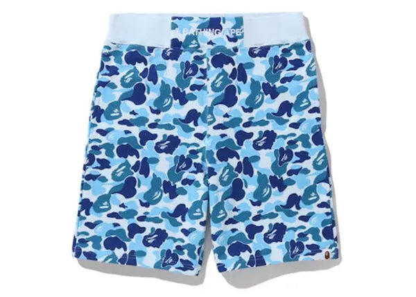 BAPE Abc Camo Sweat Shorts - Blue