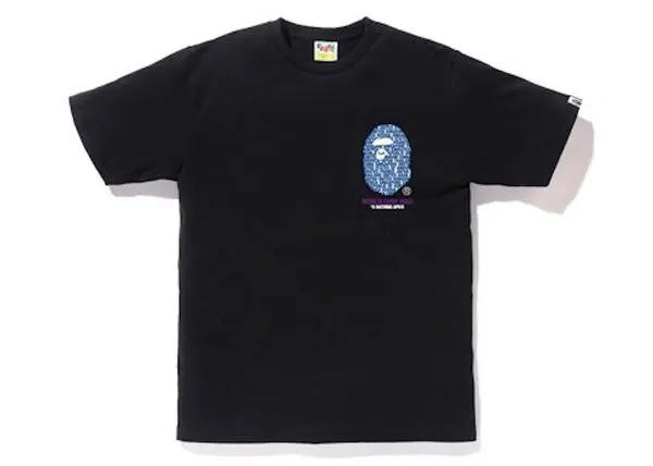 BAPE City Hong Kong Ape Head Tee Shirt - Black