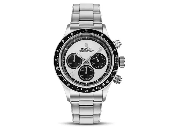 BAPE Bapex Type 4 Watch - Silver White