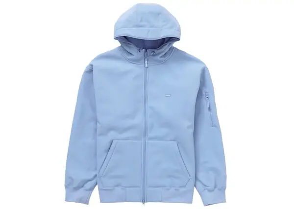 Supreme Windstopper Zip Up Hooded Sweatshirt - Light Blue