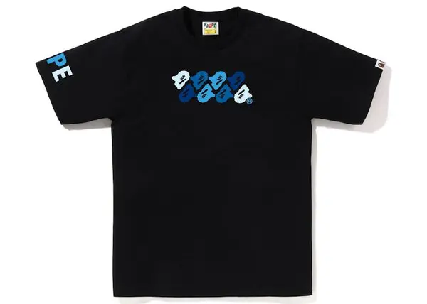 BAPE Abc Camo Tee Shirt - Black/blue