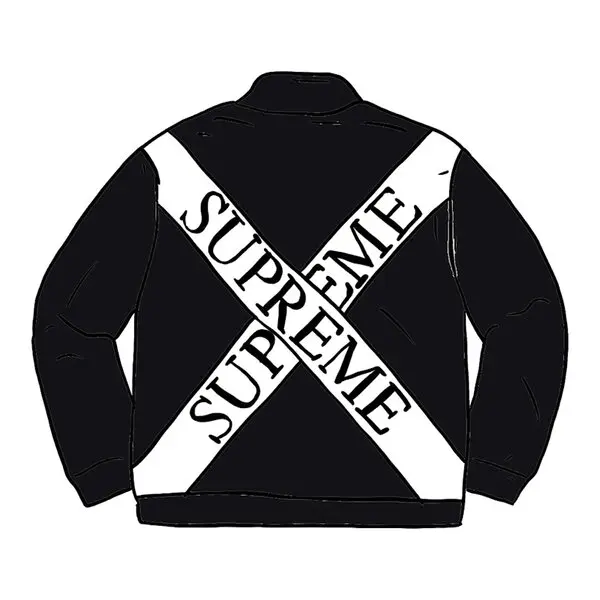 Supreme Cross Half Zip Sweatshirt - Black