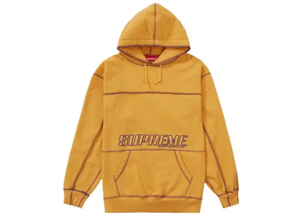 Supreme Coverstitch Hooded Sweatshirt - Dusty Gold