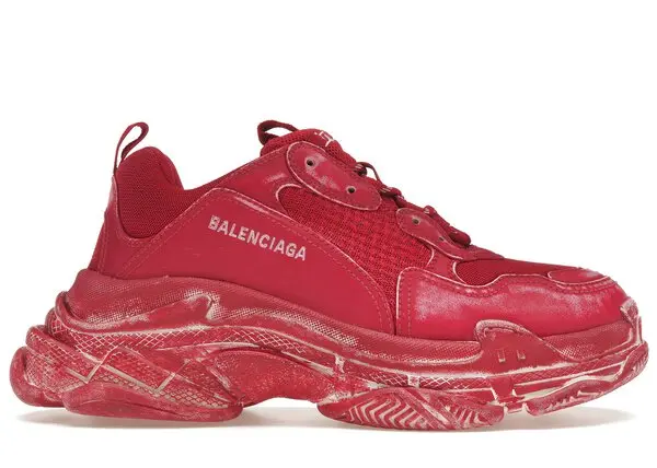 Balenciaga Triple S Sneakers - Red/white