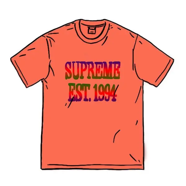 Supreme Cotton Mesh Gradient Logo Short Sleeve Top - Dark Coral