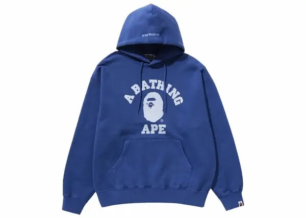 BAPE College Overdye Pullover Hoodie - Blue