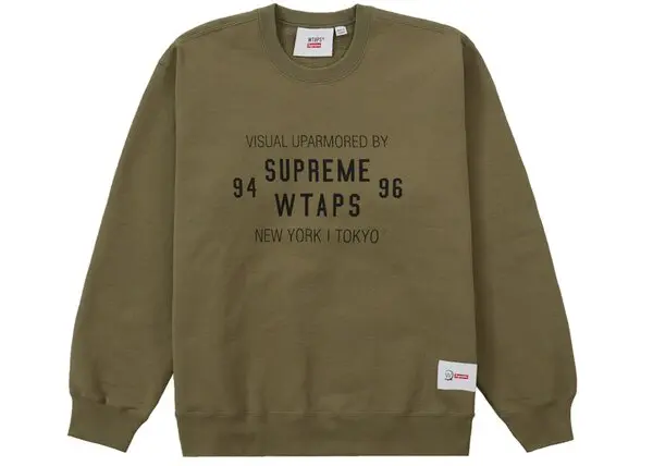 Supreme Wtaps Crewneck - Light Olive