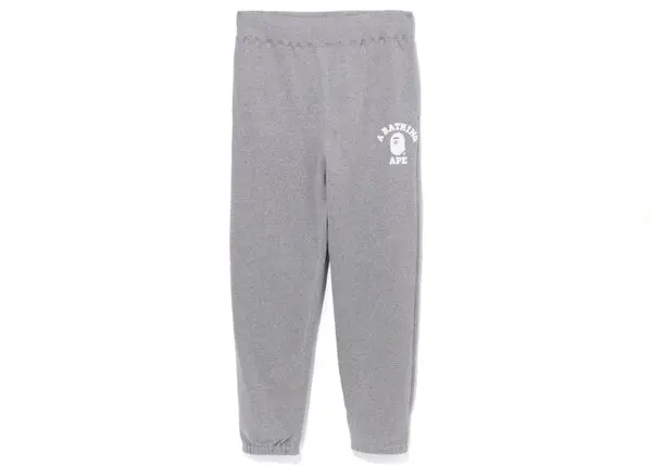 BAPE College Wide Fit Sweat Pants - Grey