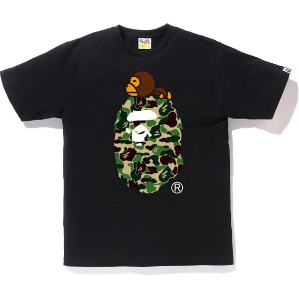 BAPE Abc Milo On Big Ape Tee Shirt - Black/green