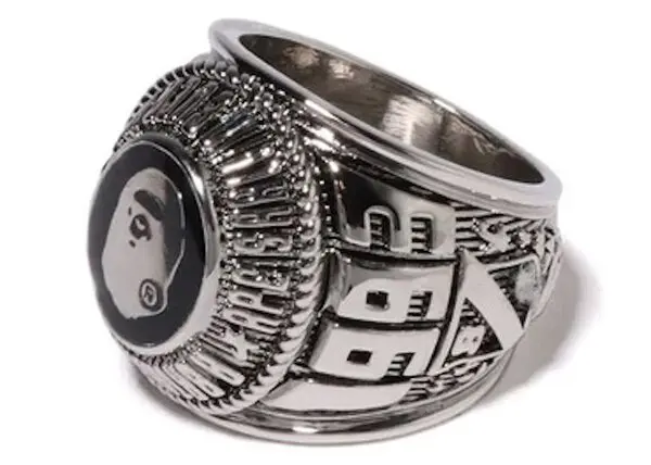 BAPE College Signet Ring - Silver