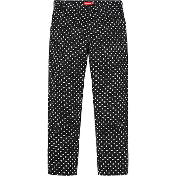 Supreme Work Pant - Black/white Polka Dot