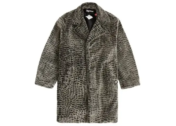 Supreme Croc Faux Fur Overcoat