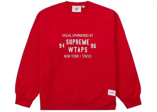 Supreme Wtaps Crewneck Sweatshirt - Red